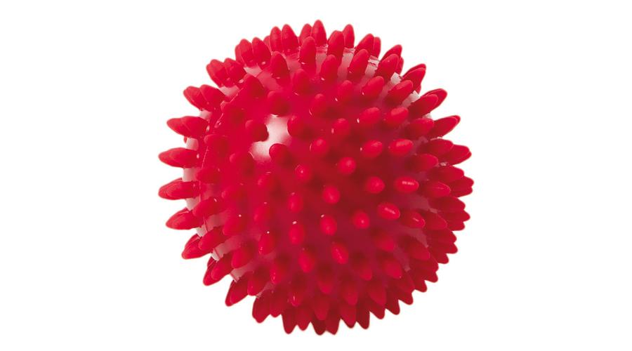 TheraBand tüskés masszírozó labda átmérő 9 cm, piros