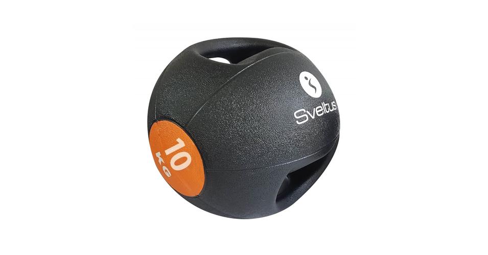 Sveltus fogantyús medicinlabda, tömör, gumi borítással, 10 kg